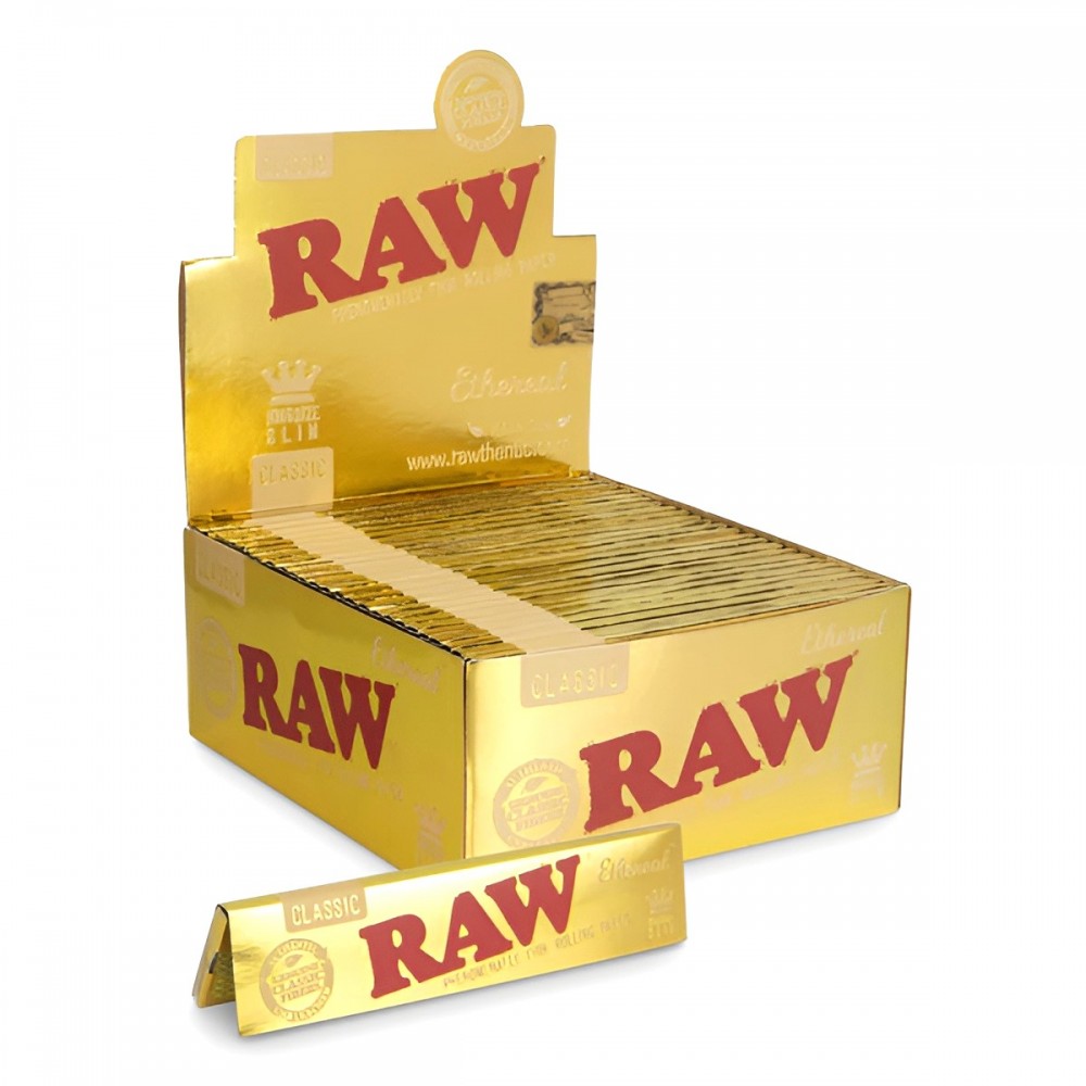 Raw Etheral King Size Rolling Papers 50ct Display Skygate Wholesale